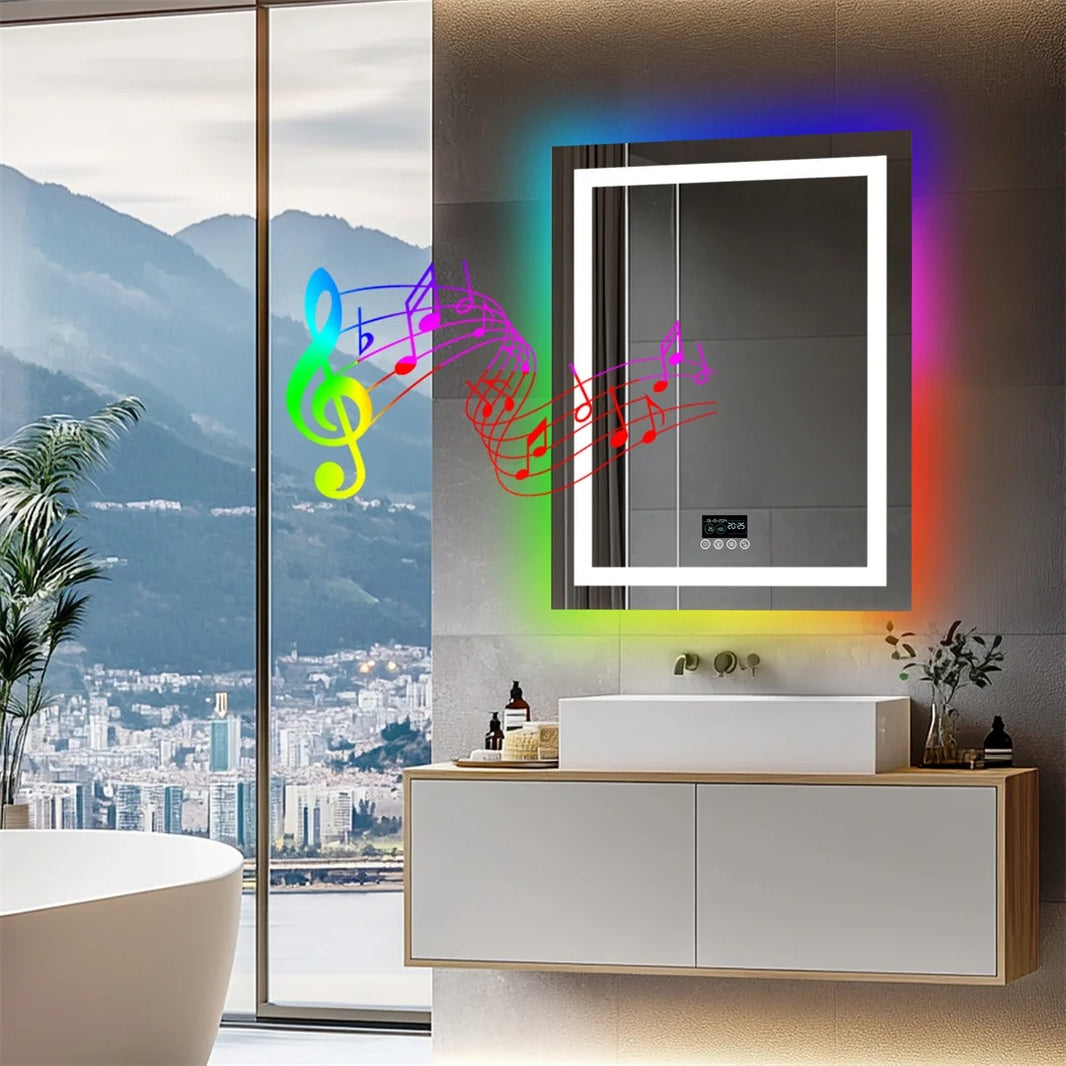 LED Bathroom Mirrors, Smart Illuminated Bathroom Mirror With Lights ...
