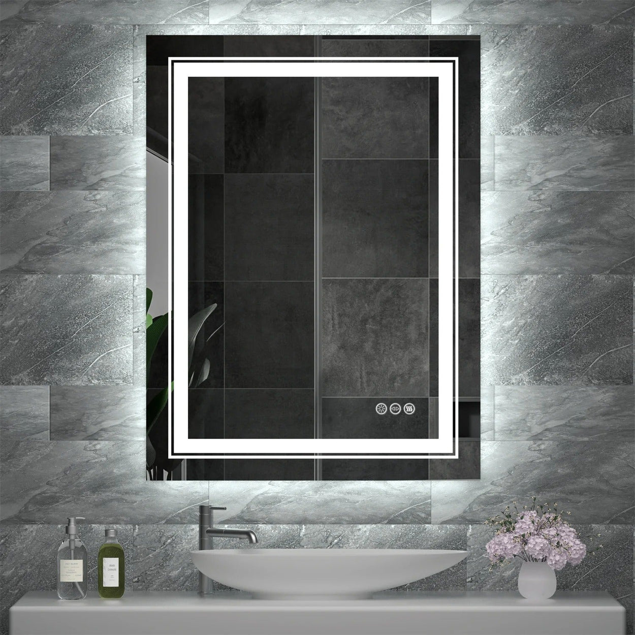 LED Bathroom Mirrors, Smart Illuminated Bathroom Mirror With Lights ...