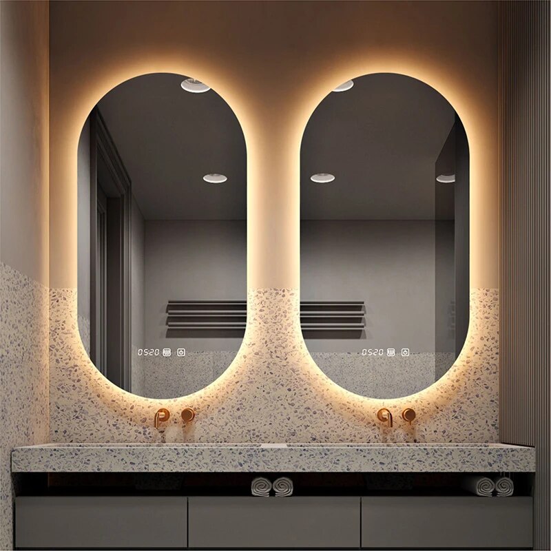 Backlit Light Arched Oval Large LED Makeup Bathroom Smart Mirrors – LED ...
